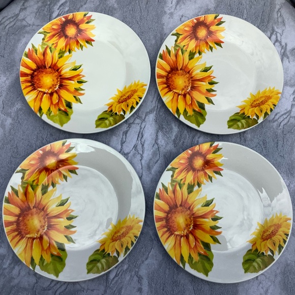 Dining & Serving Home & Living Royal Norfolk Sunflower Pattern Salad ...